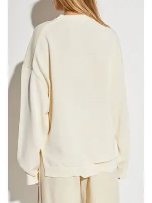 Helmut Lang Distressed Sweater - White