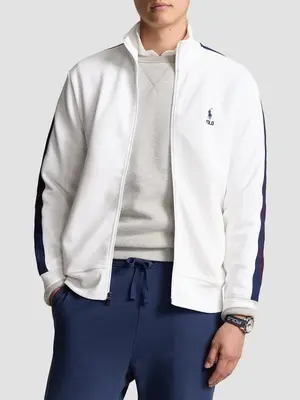 Polo Ralph Lauren Colorblock Knit Track Jacket - White Multi