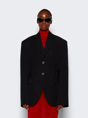JEAN PAUL GAULTIER Tailored Wool Jacket With Lacing Detail