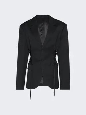 JEAN PAUL GAULTIER Tailored Wool Jacket With Lacing Detail