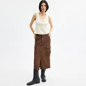 COACH Cargo Maxi Skirt In Organic Cotton
