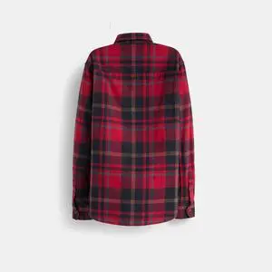 COACH Restored Flannel Shirt - Red/navy