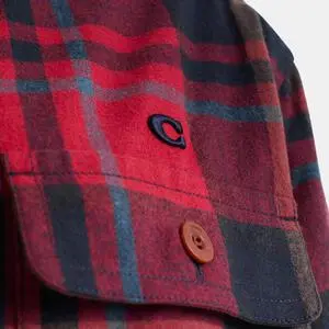 COACH Restored Flannel Shirt - Red/navy