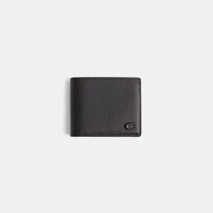 COACH Restored 3-in-1 Wallet With Signature Canvas Interior - Black