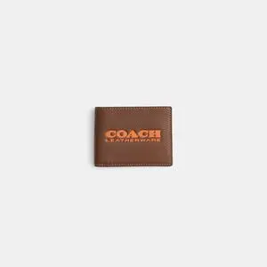 COACH Restored Slim Billfold Wallet - Dark Saddle/canyon