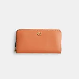 COACH® Restored Accordion Zip Wallet - Brass/faded Orange