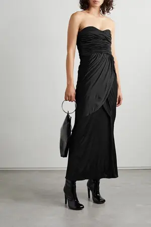 Proenza Schouler Strapless Ruched Maxi Dress