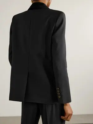 BLAZÉ MILANO Silent Velvet-trimmed Wool Blazer