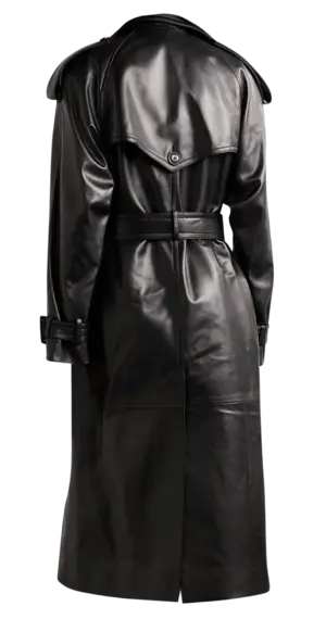 SALON 1884 Filippa Double-breasted Leather Trench Coat