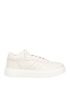 DOUCAL'S Leather High-top Sneakers - White