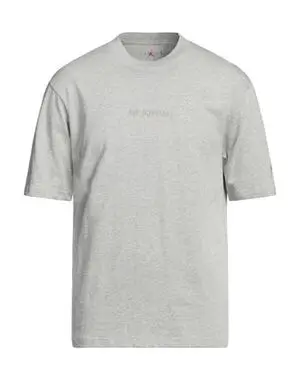 JORDAN Man T-shirt Green Size S Cotton Grey