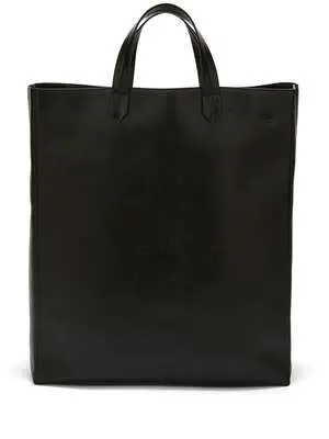 JIL SANDER Large Leather Tote Bag - Black