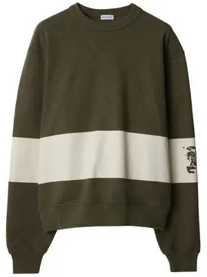 Burberry Striped Cotton Jumper - Green