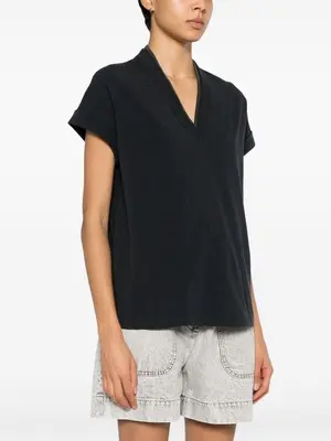 Brunello Cucinelli Monili-chain Cotton T-shirt - Grey