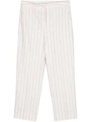 SEMICOUTURE Pinstriped Cropped Trousers