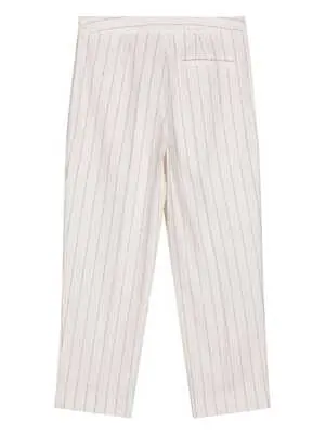 SEMICOUTURE Pinstriped Cropped Trousers