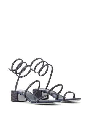 Rene Caovilla 40mm Cleo Sandals - Grey