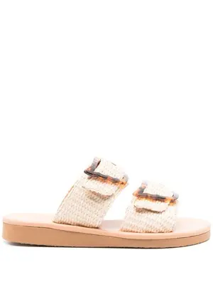 ANCIENT GREEK SANDALS Iaso Straw Sandals - Neutrals