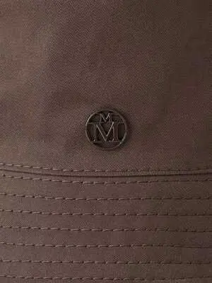 MAISON MICHEL Jason Appliqué-logo Bucket Hat - Brown