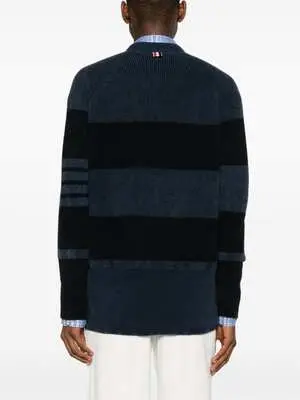 Thom Browne 4-bar Striped Cashmere Cardigan