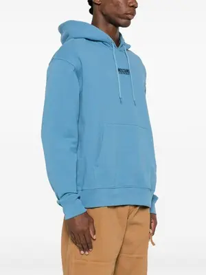 Moschino Logo-embroidered Cotton Hoodie