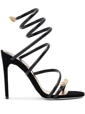 Rene Caovilla 105mm Serpent Leather Sandals