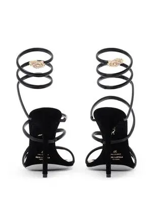 Rene Caovilla 105mm Serpent Leather Sandals
