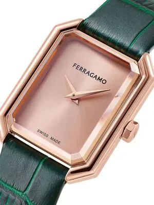 FERRAGAMO Crystal Tank 33.5mm Watch - Pink