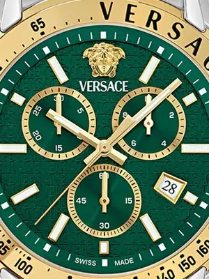 Versace Chrono Master 44mm Chronograph Watch - Green