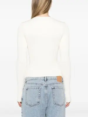 Magda Butrym Long-sleeve Ribbed Jumper - Neutrals
