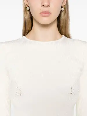 Magda Butrym Long-sleeve Ribbed Jumper - Neutrals