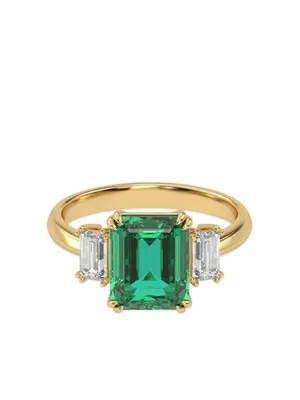 VEYNOU 14kt Recycled Yellow Eden Emerald And Diamond Ring - Gold