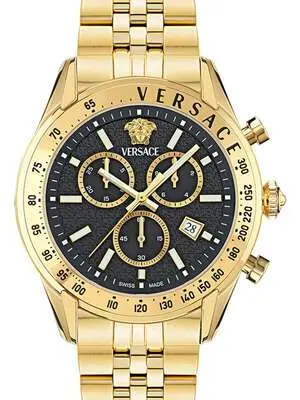 Versace Chrono Master 44mm Bracelet Watch - Black