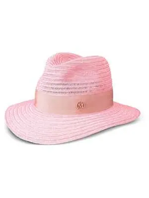MAISON MICHEL Henrietta Straw Hat - Pink