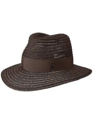 MAISON MICHEL Henrietta Straw Hat - Brown