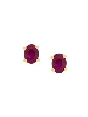 WOUTERS & HENDRIX Wouters & Hendrix Gold 18kt Yellow Gold Ruby Stud Earrings Gold