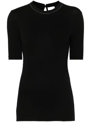 Brunello Cucinelli Monili-chain Cotton Jumper - Black