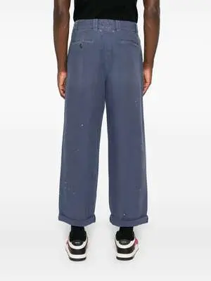 GOLDEN GOOSE Straight-leg Cotton Chinos - Blue