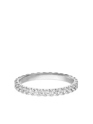 VEYNOU 18kt Recycled White Gold Diamond Band Ring - Silver