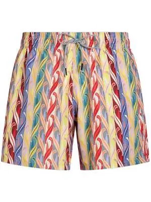 Etro Striped Swim Shorts - Neutrals
