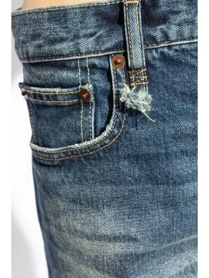 R13 Straight-leg Jeans With Rolled Cuffs