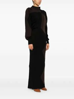 Philosophy Di Lorenzo Serafini Scoop-back Knitted Maxi Dress - Black