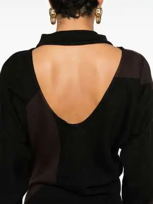 Philosophy Di Lorenzo Serafini Scoop-back Knitted Maxi Dress - Black