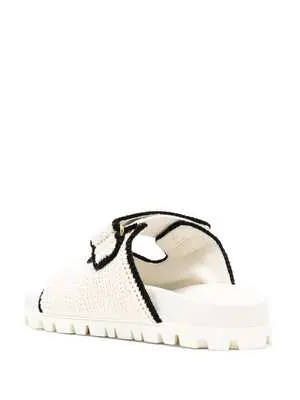 Miu Miu Logo-plaque Touch-strap Slipers