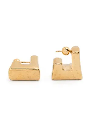 PANCONESI Cubo Polished Earrings - Gold
