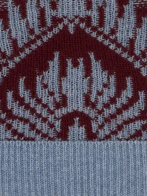 Etro Intarsia-knit Wool Beanie - Blue