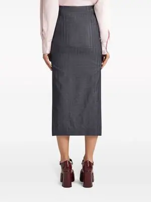 Etro Stripe-jacquard Wool Pencil Skirt