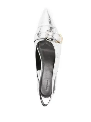 Givenchy Voyou Slingback Ballerina Shoes - Silver