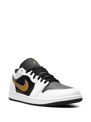 JORDAN Air 1 Low Gold Swoosh Sneakers - White