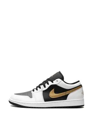 JORDAN Air 1 Low Gold Swoosh Sneakers - White